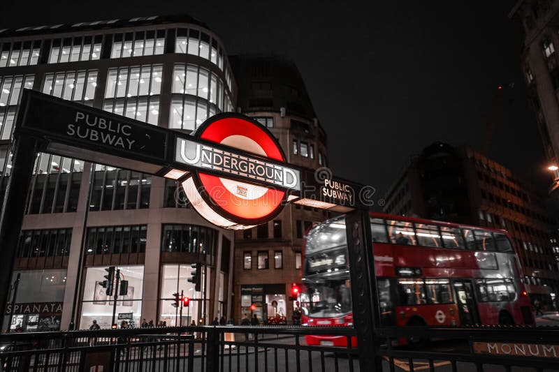 London underground sign editorial stock image. Image of underground ...