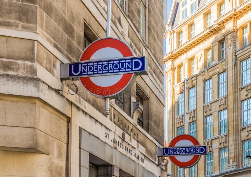 London Underground Signs in London Editorial Image - Image of outside ...