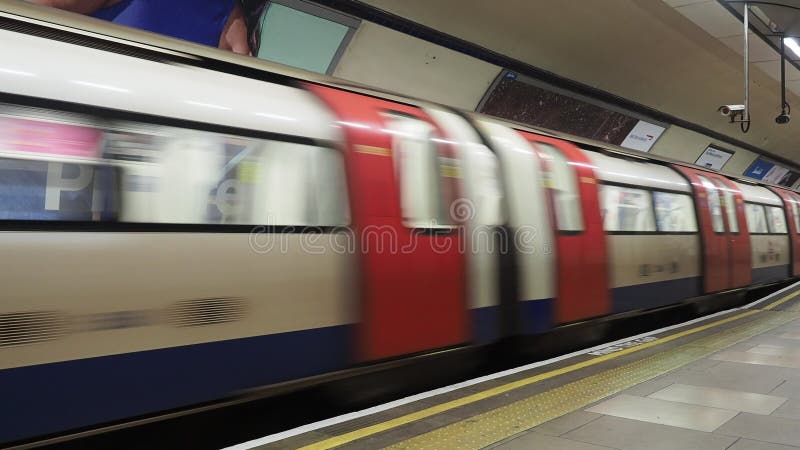 London Underground Train in London Stock Footage - Video of railway ...