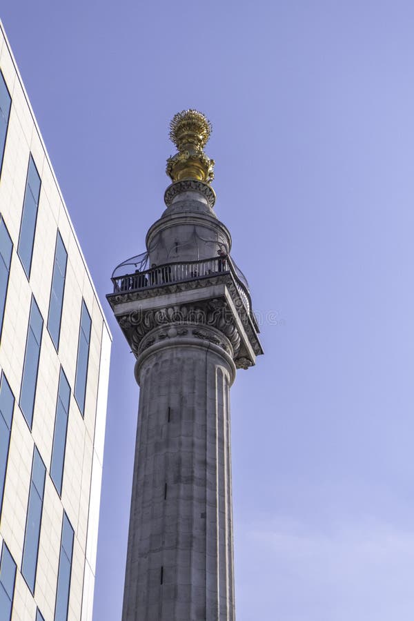 LONDON, UNITED KINGDOM - Apr 11, 2019: the Monument, London Stock Photo ...