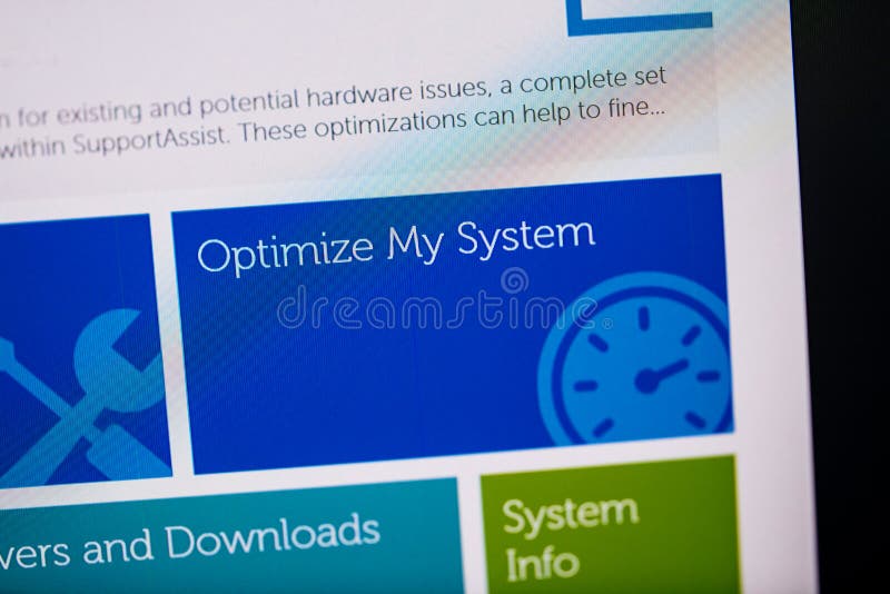 Digital Screen with Support Assist Software Hardware Editorial Photo ...