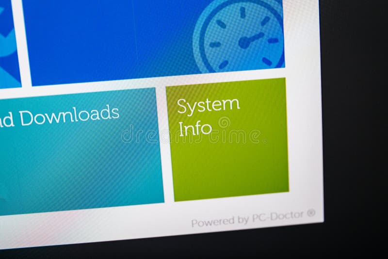 Digital Screen with Support Assist Software Hardware Editorial ...