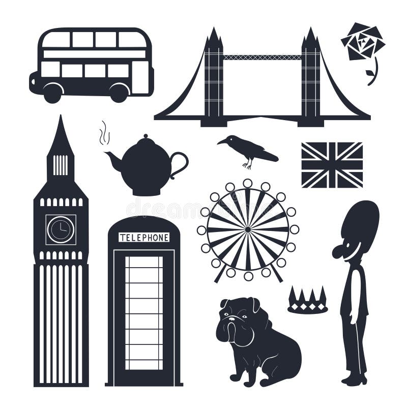London vector set stock vector. Illustration of style - 36098449