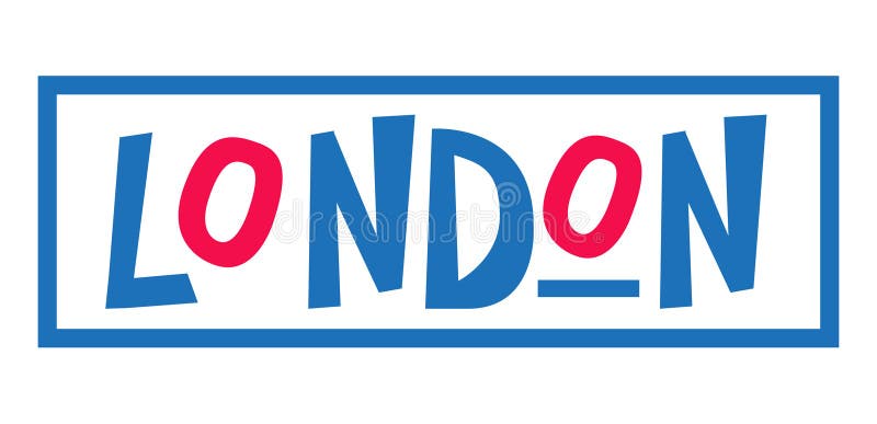London Vector Sign Illustration White Background Stock Vector ...