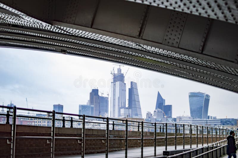 London View from Under the Bridge Editorial Photography - Image of ...