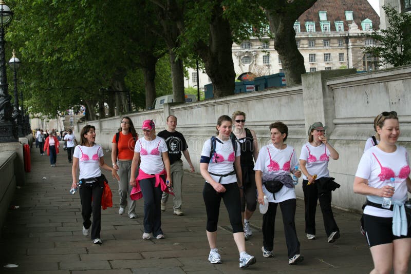 London Walk for Breast Cancer Editorial Stock Image - Image of ...