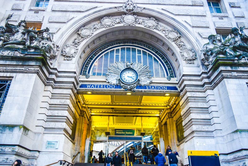 London Waterloo Station Entrance Editorial Stock Image - Image of metro ...