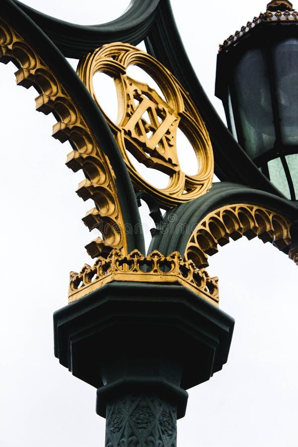 London Westminster Bridge Lamp Post Design Editorial Stock Image ...