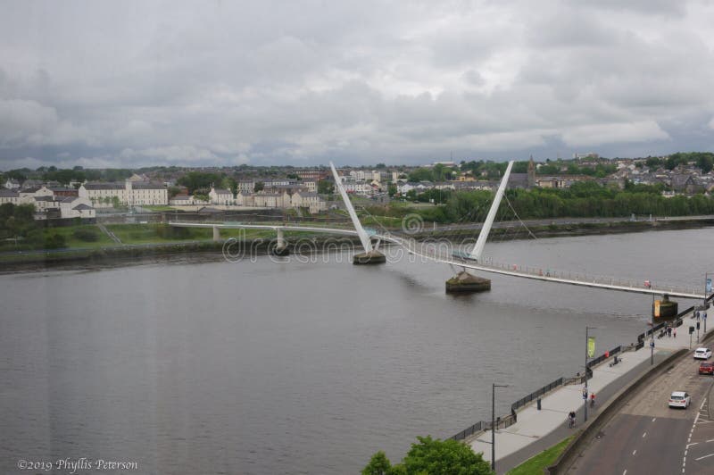 Peace Bridge in Londonderry, Aka Derry, Northern Ireland Editorial ...