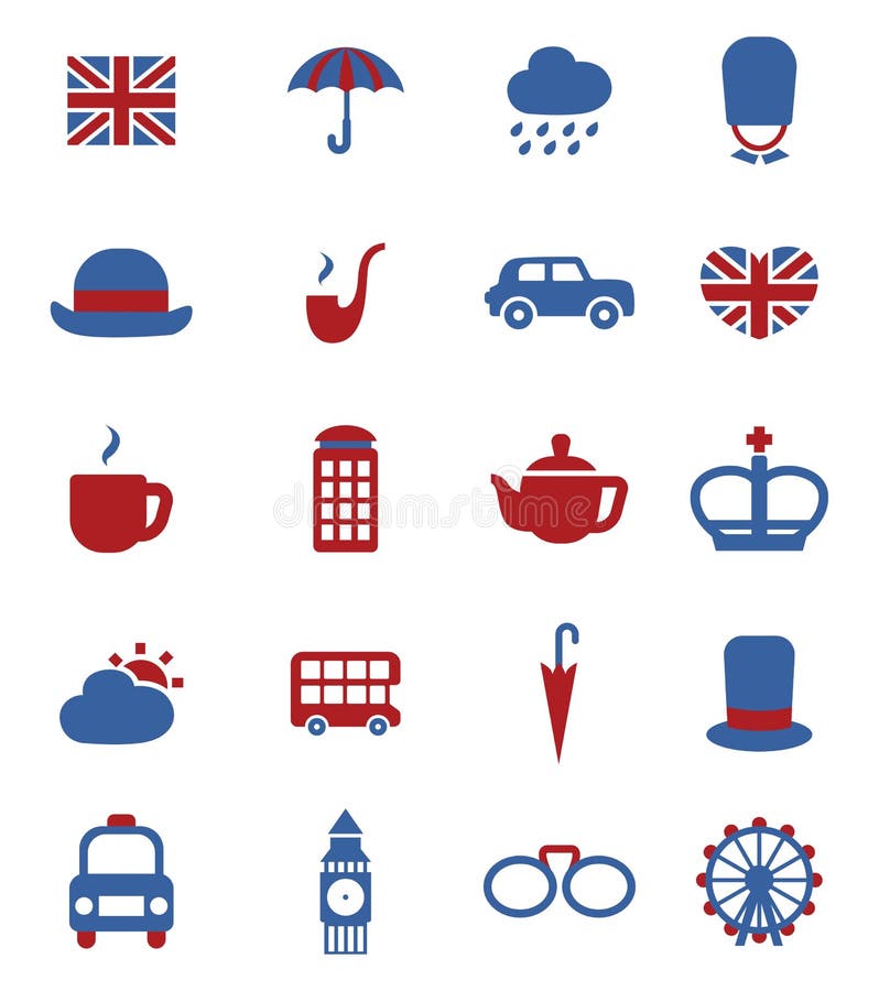 Londons Attractions, Icon Icon Stock Vector - Illustration of english ...