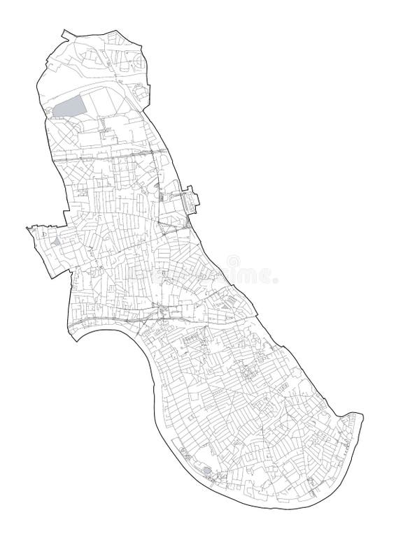 Satellite View of the London Boroughs, Map and Streets of Hammersmith ...