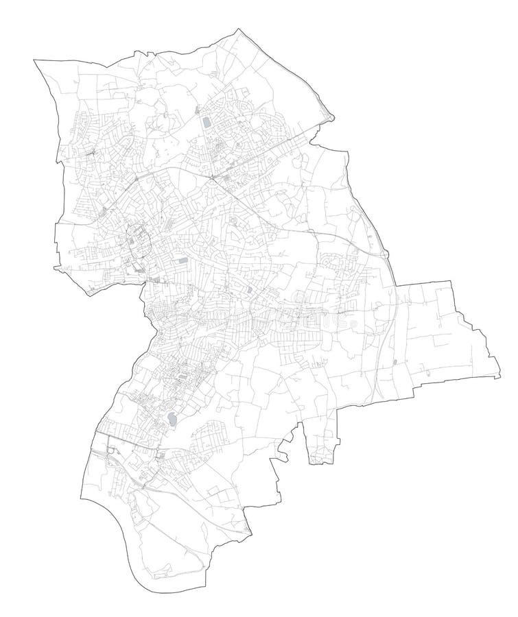 Satellite View of the London Boroughs, Map and Streets of Havering ...