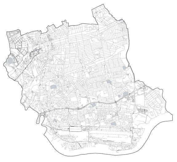 Satellite View of the London Boroughs, Map and Streets of Newham ...