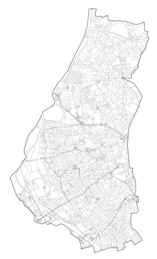 Satellite View of the London Boroughs, Map and Streets of Waltham ...