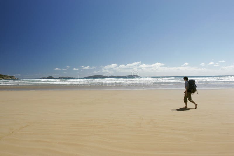 Lone Beach walk stock photo. Image of boys, clothes, beach - 2346306