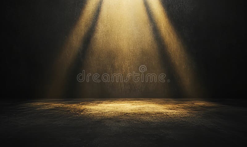 A Lone Beam of Light Shines into the Darkness of Space Stock Image ...