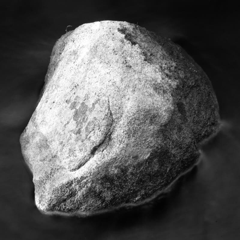 Lone boulder stock image. Image of boulder, river, blur - 1421663