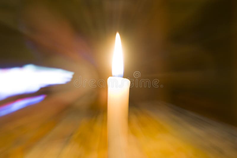 A Lone Candle Lights the Dark Room. Stock Photo - Image of rome ...