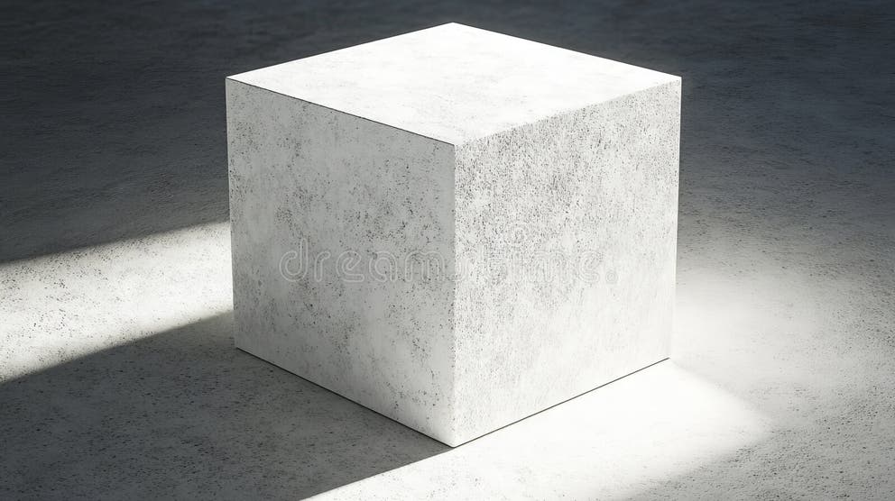 A Lone Cube of Light Generates a Gradient Shadow on a Smooth Surface ...