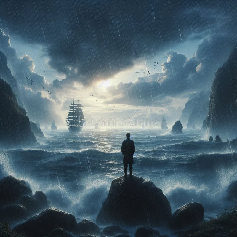 Lone Figure in Futuristic Cityscape Ai Generated Background Image Stock ... Lone Figure in Futuristic Cityscape Ai Generated Background Image Stock ...
