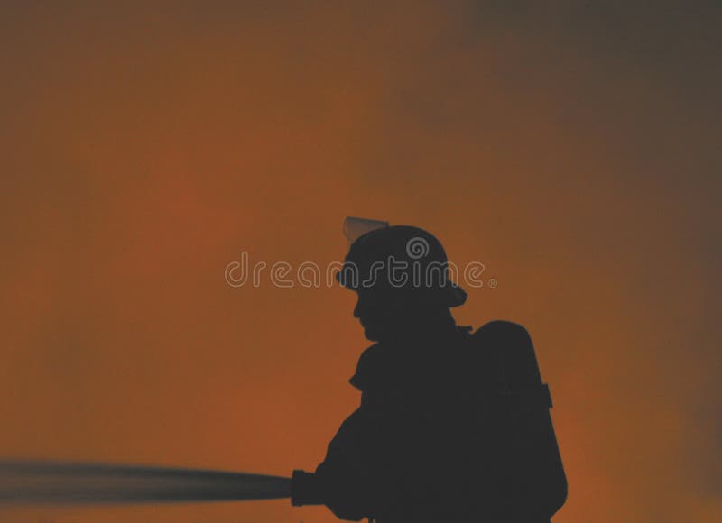 Lone firefighter stock image. Image of alone, emergency - 55621