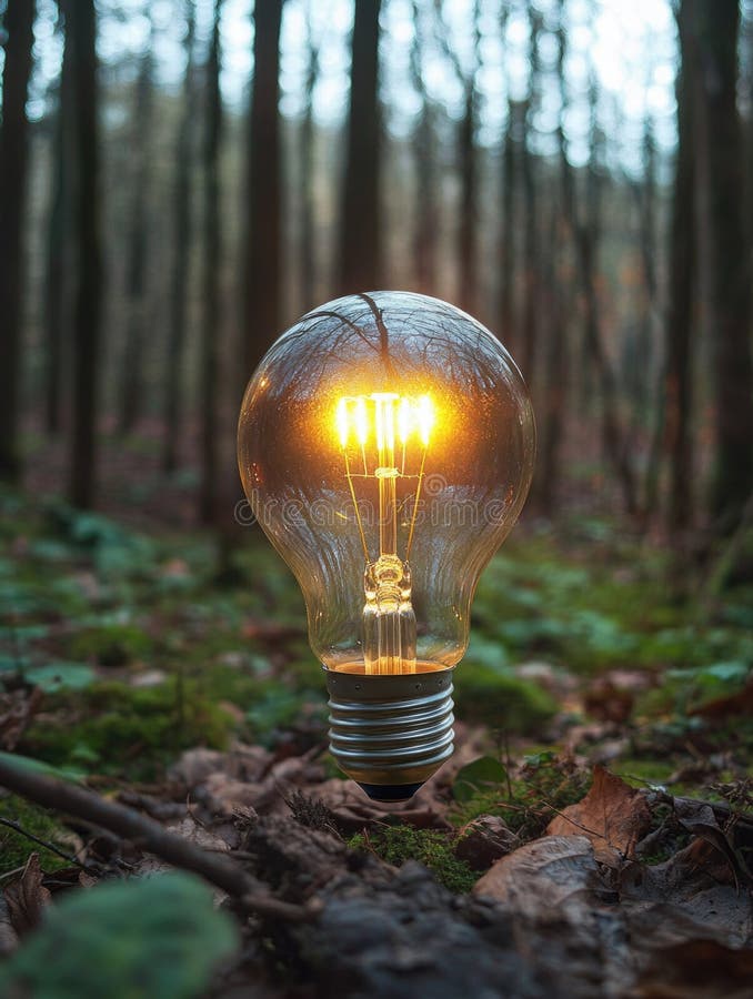 Lone Glowing Bulb Forest Stock Photos - Free & Royalty-Free Stock ...