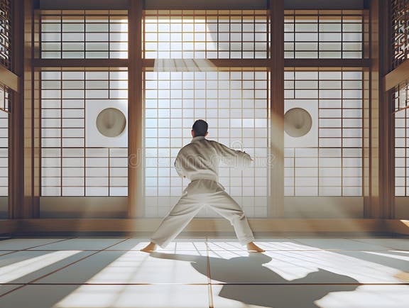 Lone Jiu Jitsu Practitioner Flows through Intricate Techniques in ...