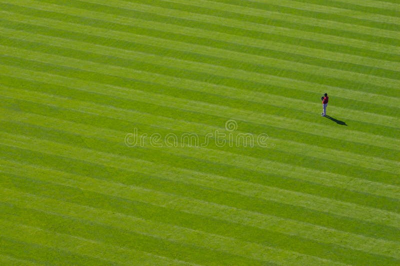 Lone outfielder stock image. Image of lonely, waiting, playing - 999183