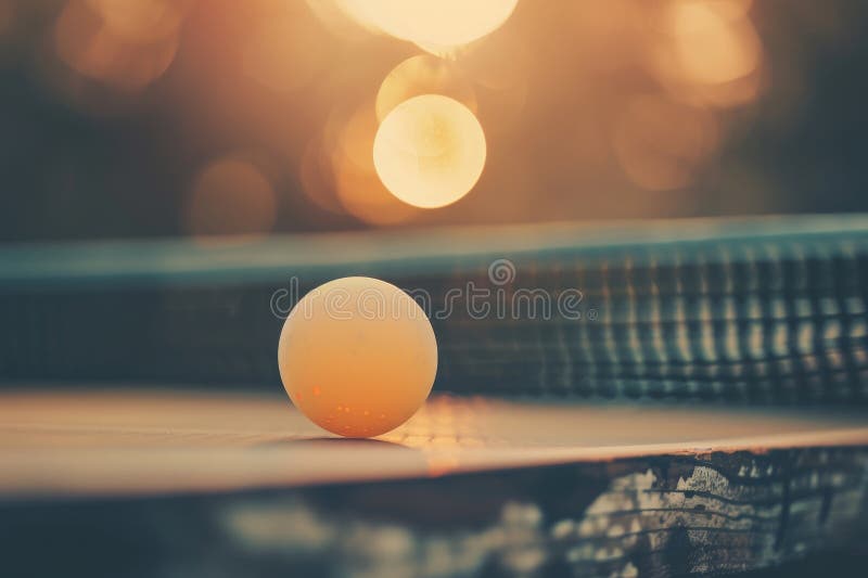 A Ping Pong Ball at Sunset stock illustration. Illustration of ...