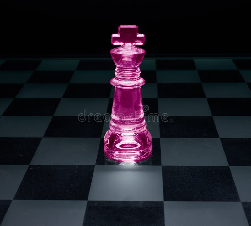 Lone Pink Chess Piece stock photo. Image of force, challenge - 37685554