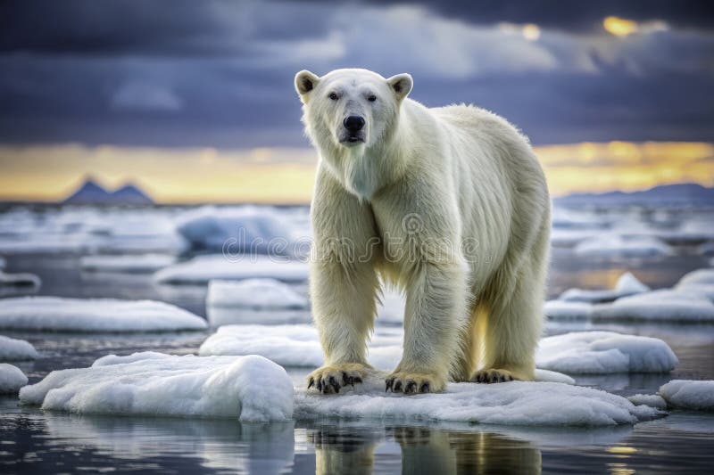 A Lone Polar Bear Faces Extinction: a Powerful Visual of Climate Change ...