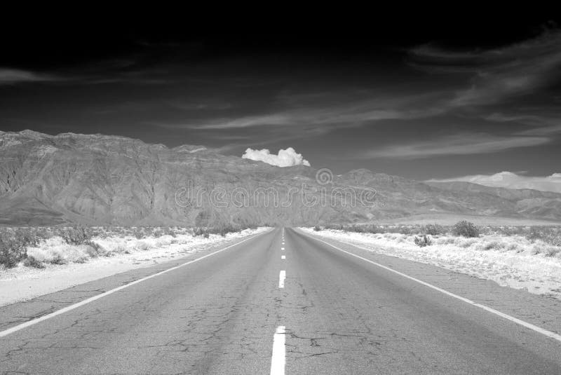 Lone Road stock image. Image of flat, harsh, road, desert - 167122895
