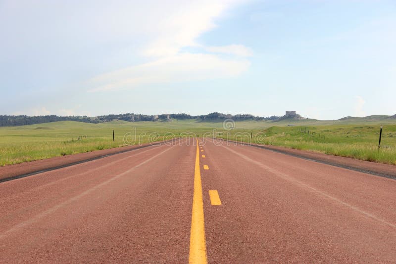 Lone Road stock photo. Image of route, clouds, highway - 92968154