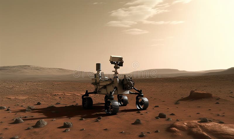 Mars Rover Explores Mars Rocky Terrain Alone Creating Using Generative ...
