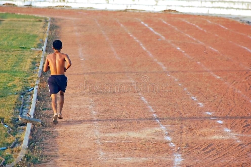 Lone runner stock image. Image of lone, athletics, alone - 1697965