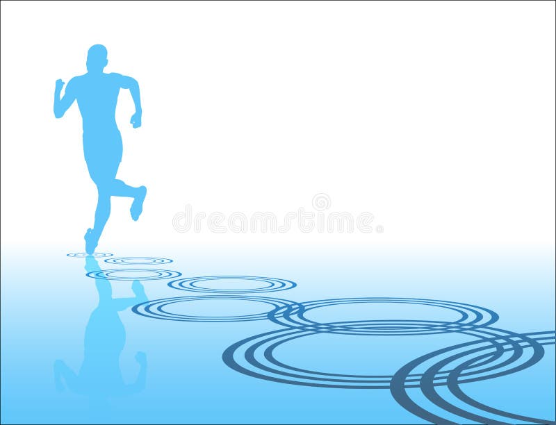 Lone runner stock vector. Illustration of active, copy - 18868587