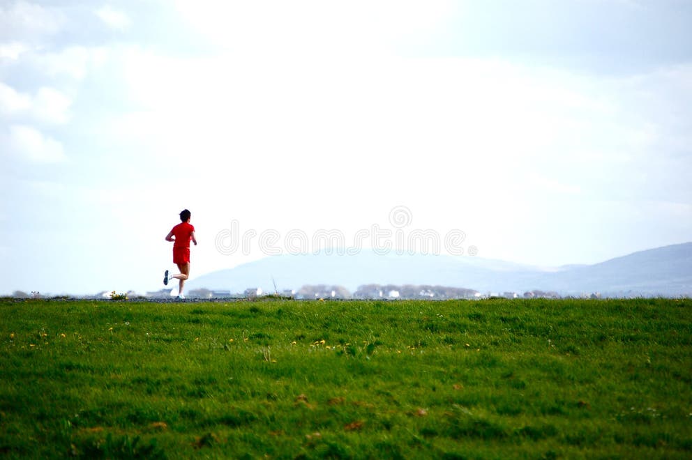 A lone runner stock image. Image of exercise, determination - 5073959