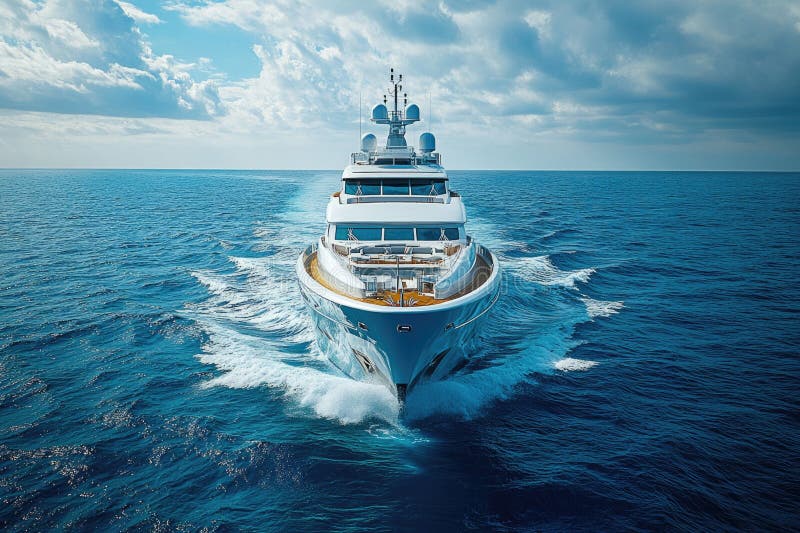 A Lone Sailboat Rides the Waves in the Open Ocean, Perfect for Use As a ...