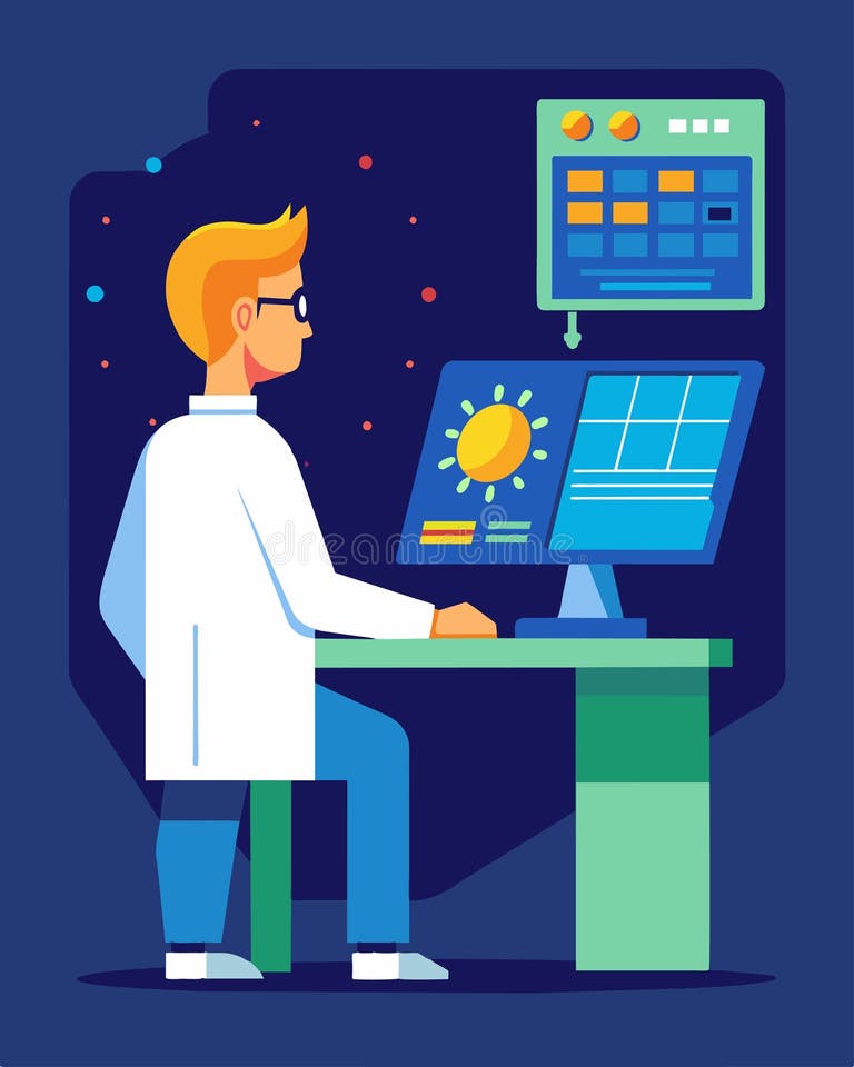 Scientist Screen Stock Illustrations – 3,027 Scientist Screen Stock ...
