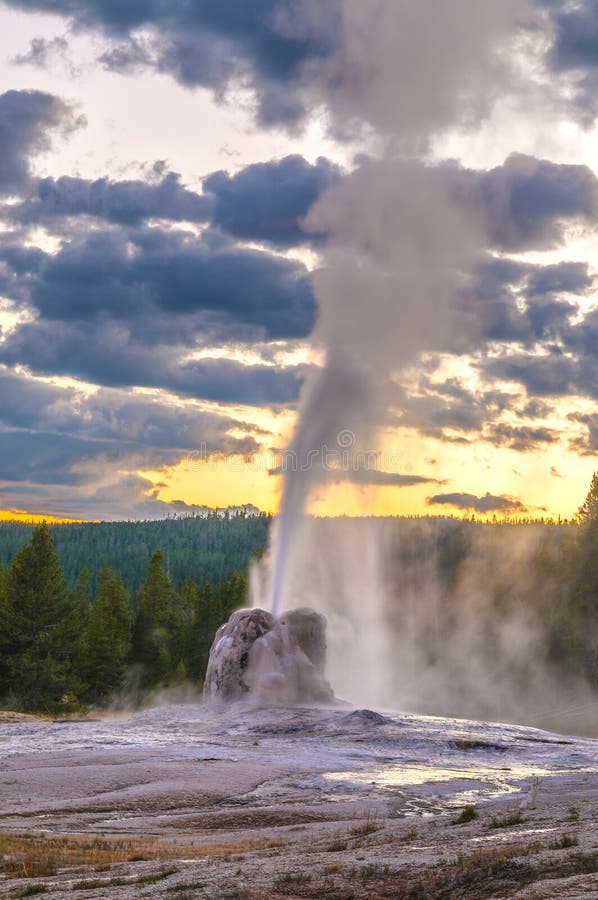 Lone Star Geyser stock photo. Image of geyser, blue, cloud - 34311098