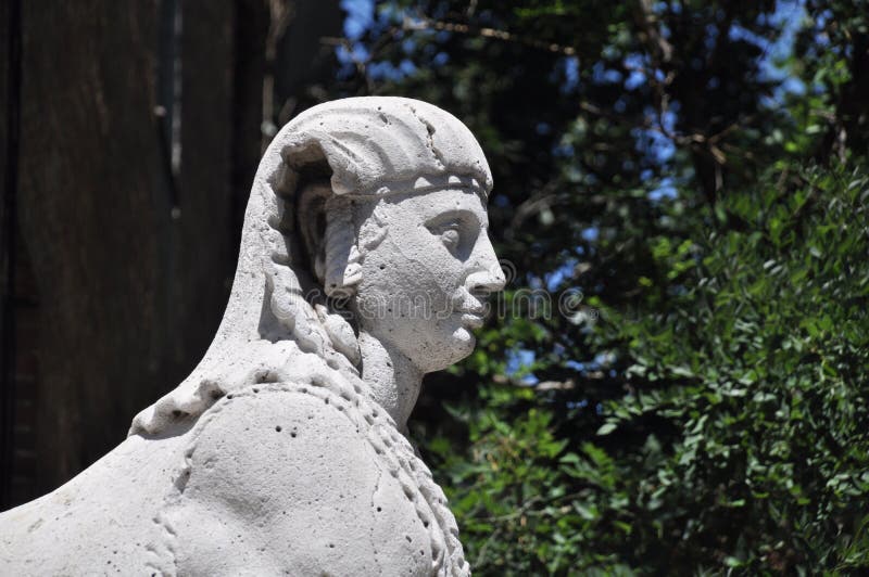 Lone statue in the park stock photo. Image of face, person - 58902486