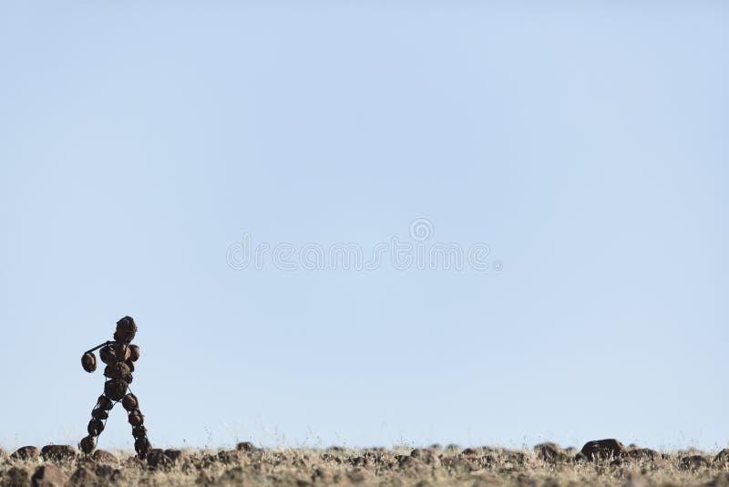 Lone Stone Man of Kaokoland. Namibia. Stock Photo - Image of kaokoland ...