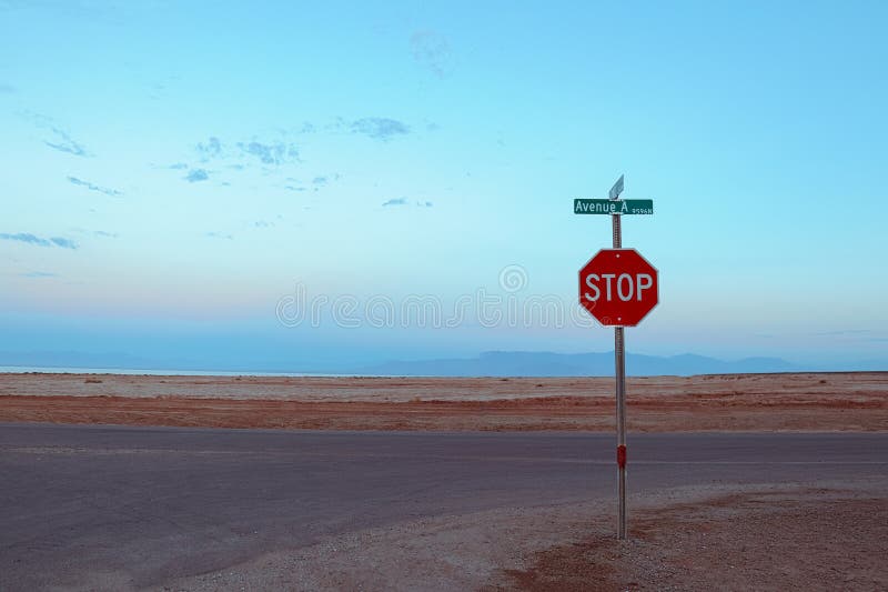 Lone Stop Sign Desert Stock Photos - Free & Royalty-Free Stock Photos ...