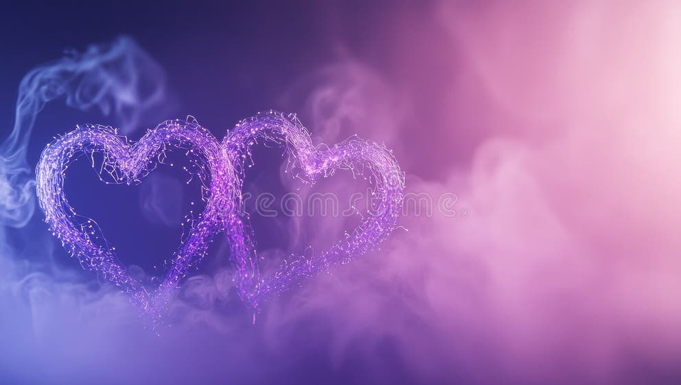 A Lone String of Hearts, Isolated and Emphasized by White, Stock. Stock ...