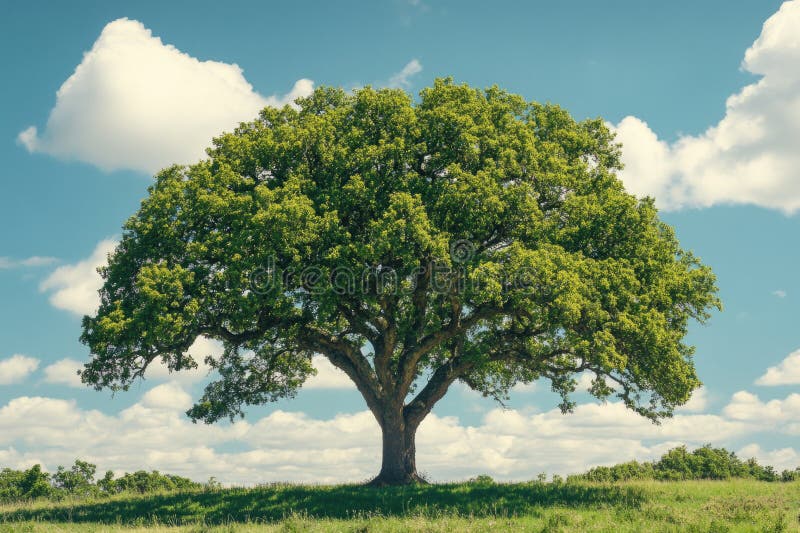 Lone Tree in Grass Field stock image. Image of solitary - 379442481