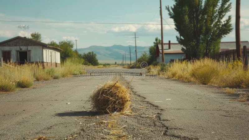 A Lone Tumbleweed Rolling through the Empty Streets a Symbol of the ...