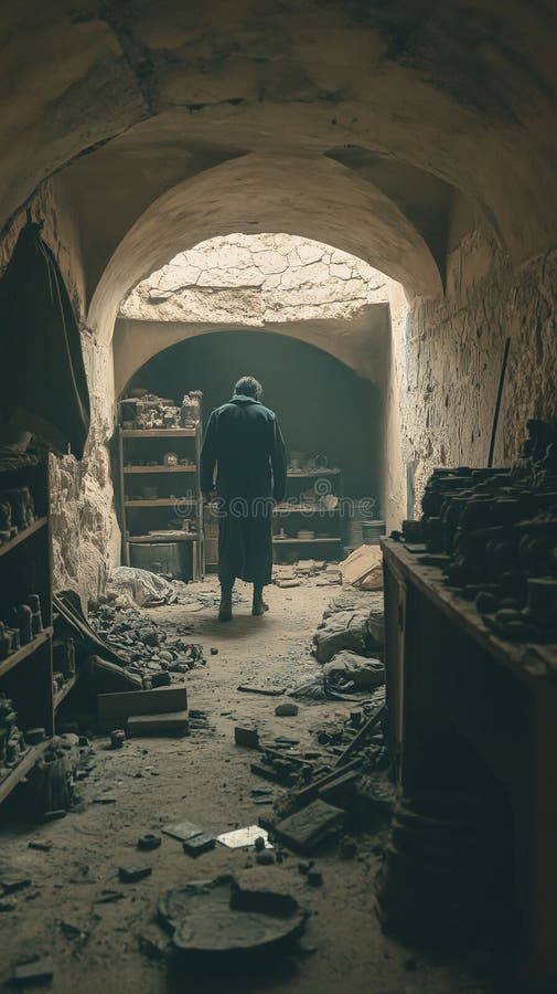 Lone Wanderer Discovering a Hidden Room Filled with Ancient Artifacts ...