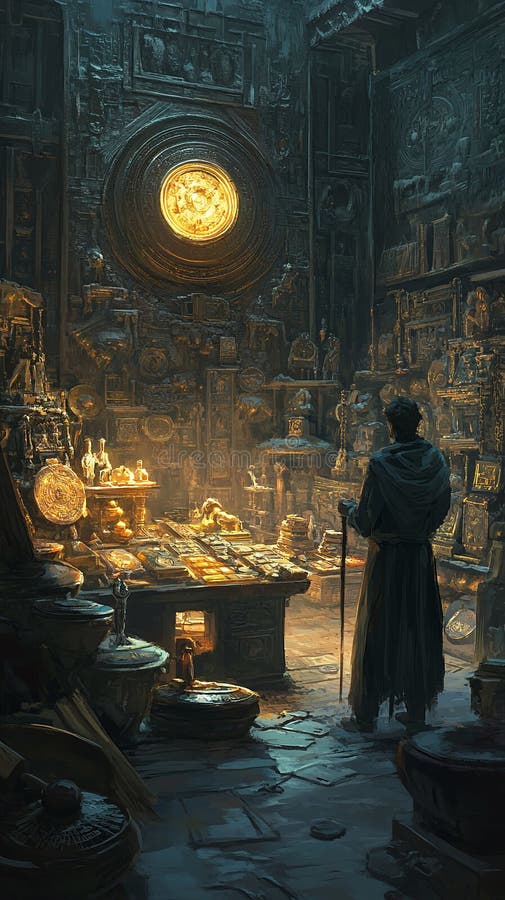 Lone Wanderer Discovering a Hidden Room Filled with Ancient Artifacts ...
