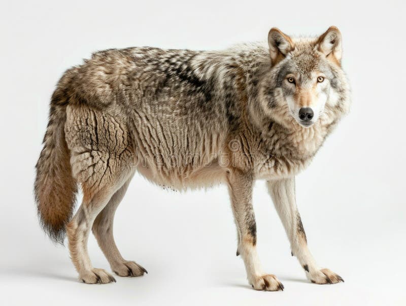 Lone Wolf Standing stock photo. Image of peaceful, wildlife - 376598598