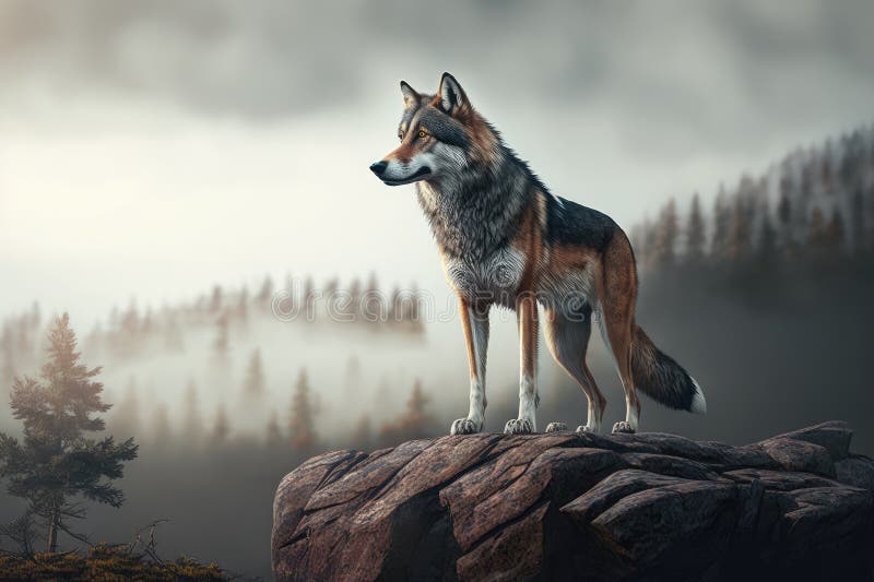 Wolf Rocky Stock Illustrations – 163 Wolf Rocky Stock Illustrations ...